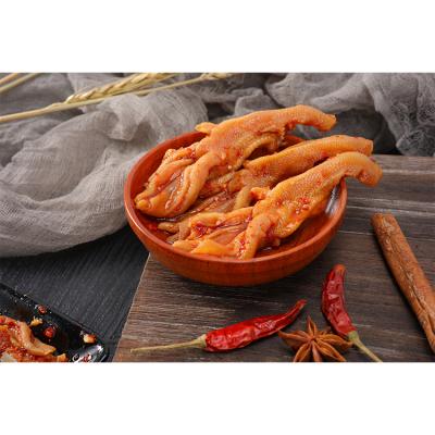 China Gk Quality Guarantee 30G Vacuum Packed Duck Snacks Exotic Snacks Spicy Texture Semi Soft Duck Feet Snacks for sale