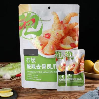 China Wholesale Chinese Quality Guarantee Tradition Snacks Braised Chicken Feet Lemon Spicy Chicken Feet Snack for sale