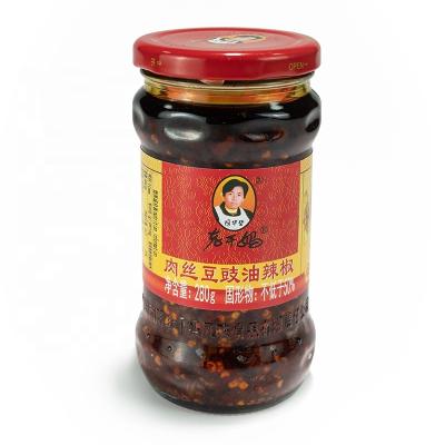 China Oem Asian Foodstuff Dipping Condiment Bulk 210G 280G Glass Bottle Chili Sauce Garlic Laoganma Chili Sauce for sale