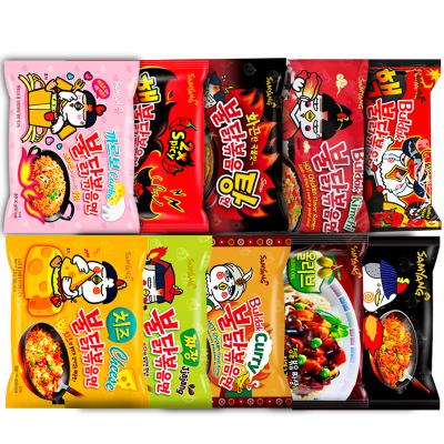 China Pink Packaging Cream Flavour Korean San Yang Turkey Noodles Spicy Chicken Meat Flavored Mixed Noodles Fried Instant Noodles for sale