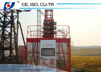 China SC200/200 4ton double cages passenger lift with rack and pinion for sale