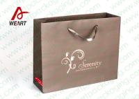 China Hot Stamping Printed Custom Paper Shopping Bags For Retail Store Medium Size for sale