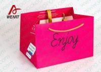 China Pretty Custom Paper Shopping Bags With LOGO And Black PP Rope for sale
