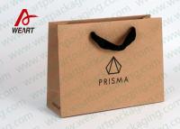 China Cotton Flat Rope Handle Brown Paper Carrier Bags for sale