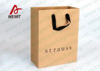 China CMYK Round PP Handle Custom Brown Paper Food Bags Matt Lamination for sale