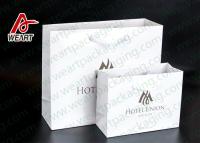 China White Custom Printed Retail Paper Shopping Bags No Minimum Matte Lamination for sale