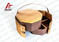 China Art Paper Custom Hexagon Gift Box , Corrugated Cardboard Boxes With Lids for sale