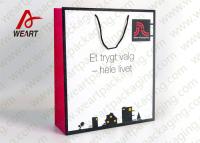 China Red Heart Printed Paper Gift Bags For Christmas Matt Lamination Suface for sale
