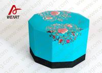China Exquisite Floral Cardboard Storage Boxes With Handle Multi Printing Coated for sale