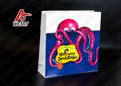China Food Carrier Retro Retail Paper Bags , Custom Printed Paper Lunch Bags for sale