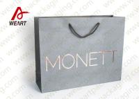 China Grey Base Cosmetics Packaging Plain Paper Gift Bags , Bright Custom Goodie Bags for sale