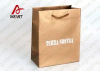 China Reusable Golden Custom Printed Paper Bags Medium Size 250 * 110 * 300 for sale