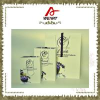 China Fashion Black Custom Paper Shopping Bags With Cotton / Ribbon Handle for sale