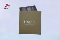 China Customize Brown Kraft Paper Box , gift packaging boxes LOGO Sliver Hot Stamping for sale