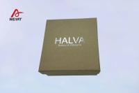 China Customize Brown Kraft Paper Box , gift packaging boxes LOGO Sliver Hot Stamping for sale