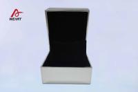 China Elegant Custom Paper Jewelry Boxes , Covered Sliver Paper Turn over Box for sale