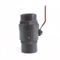 China Grey UPVC Two Piece Ball Valve Stainless Handle Pvc Valves for sale