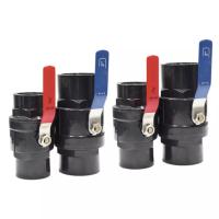 China 2pc 1 Inch 2 Inch PVC Ball Valve Compact Two Piece Valve Plastic for sale