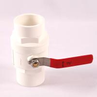 China Two Piece PVC Irrigation Plastic Ball Valve With Stainless Steel Handle for sale