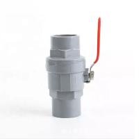 China White UPVC Plastic Two Piece Ball Valve Bidirectional PVC Irrigation Valve for sale