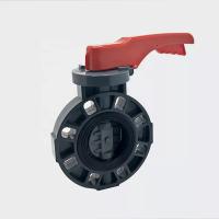 China Full Mouth Drainage PVC Butterfly Valve PP PPH ABS Manual Gear for sale