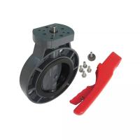 China Full Mouth Drainage PVC Butterfly Valve PP PPH ABS Manual Gear for sale