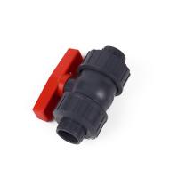 China 1 Inch Threaded PVC Ball Valve Socket PVC Single Union Ball Valve Flanged for sale