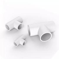 China Bathtub 2 Inch PVC Tee Fittings PN25 T Connector Pipe Pvc for sale