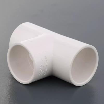 China Drainage 32mm PVC Tee UPVC Cross Tee Plastic Plumbing Fittings for sale