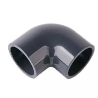 China Black PN25 PVC 90 Degree Elbow Plastic Pipe Fittings 20mm-110mm for sale