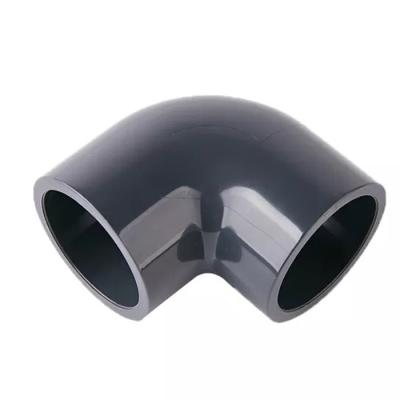 China Black PN25 PVC 90 Degree Elbow Plastic Pipe Fittings 20mm-110mm for sale