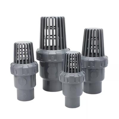 China Mariculture Garden 3 Inch Pvc Foot Valve With Strainer ISO9001 for sale