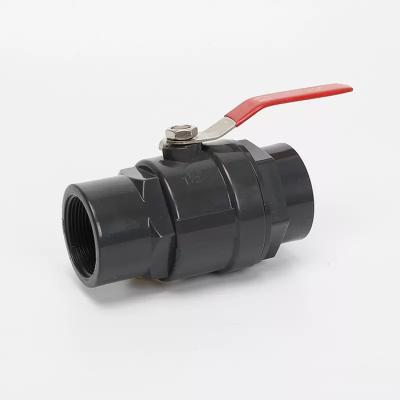 China Red SS Handle PVC Ball Valve 63mm Plastic Ball Valve Full 150PSI for sale