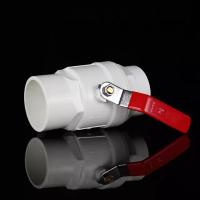 China High Pressure PVC Steel Handle Ball Valve Plastic 145psi Pressure for sale