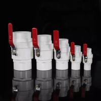 China Grey 2pc Steel Handle Ball Valve UPVC 1.5 Inch Pvc Ball Valve for sale