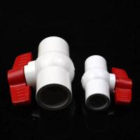 China 20mm-63mm Pipe Fittings Valve PVC Ball Valves 2.5MPa Working Pressure for sale