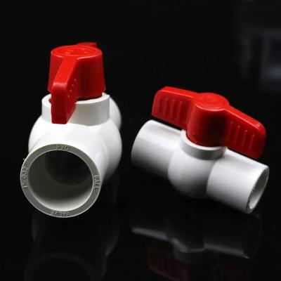 China 20mm-63mm Pipe Fittings Valve PVC Ball Valves 2.5MPa Working Pressure for sale