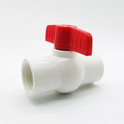 China Drainage 20mm Conical Valve PVC UPVC Ball Valve Chemical Corrosion for sale