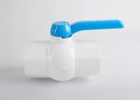 China White PVC Water Pipe Ball Valve 1 Way Pvc Quarter Turn Valve Plastic Handle for sale