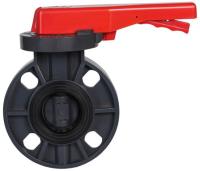 China RPP PVDF Pvc Wafer Butterfly Valve Corrosion Resistance Black for sale