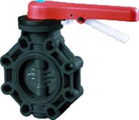 China RPP PVDF Pvc Wafer Butterfly Valve Corrosion Resistance Black for sale
