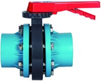 China RPP PVDF Pvc Wafer Butterfly Valve Corrosion Resistance Black for sale