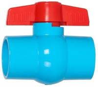 China Contamination Prevention PVC Conical Valve Blue Pvc Compact Ball Valve for sale