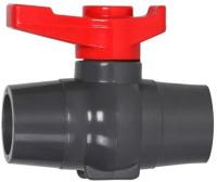 China Contamination Prevention PVC Conical Valve Blue Pvc Compact Ball Valve for sale