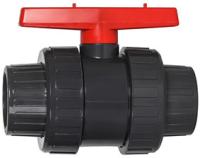 China Dark Gray Chemical Plastic Ball Valve Hydrophobic 1 PVC Ball Valve for sale