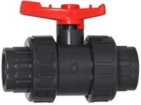 China Dark Gray Chemical Plastic Ball Valve Hydrophobic 1 PVC Ball Valve for sale