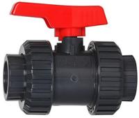 China Dark Gray Chemical Plastic Ball Valve Hydrophobic 1 PVC Ball Valve for sale