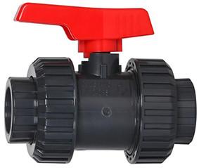 China Dark Gray Chemical Plastic Ball Valve Hydrophobic 1 PVC Ball Valve for sale