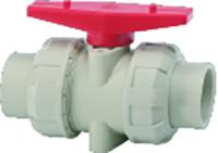 China Dark Gray Chemical Plastic Ball Valve Hydrophobic 1 PVC Ball Valve for sale