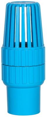 China Blue Bottom 4 Inch Pvc Foot Valve 50mm Price Corrosion Resistance for sale
